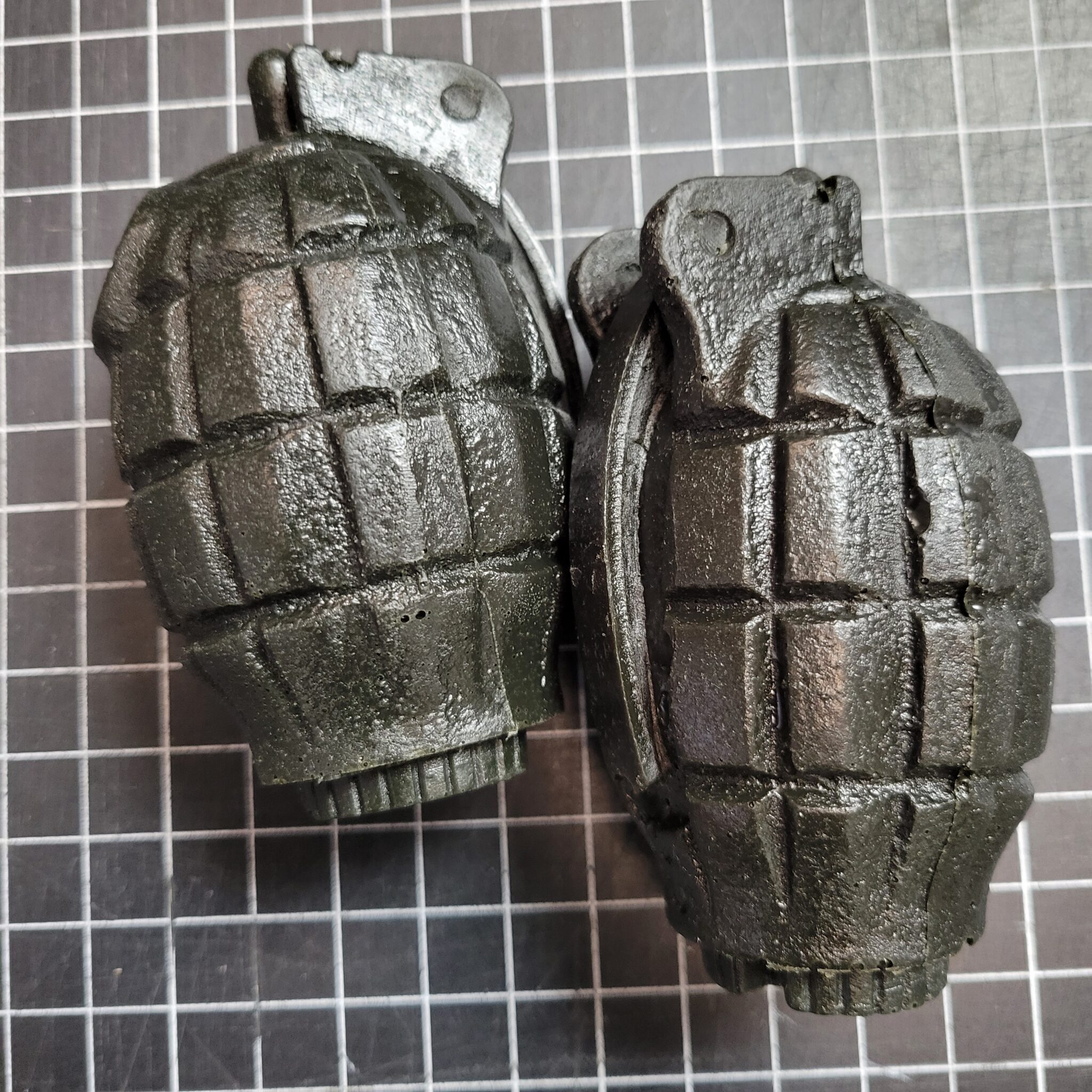 British Mills Bomb Hand Grenade – Black Rubber Reproduction – SERVICE OF SUPPLY