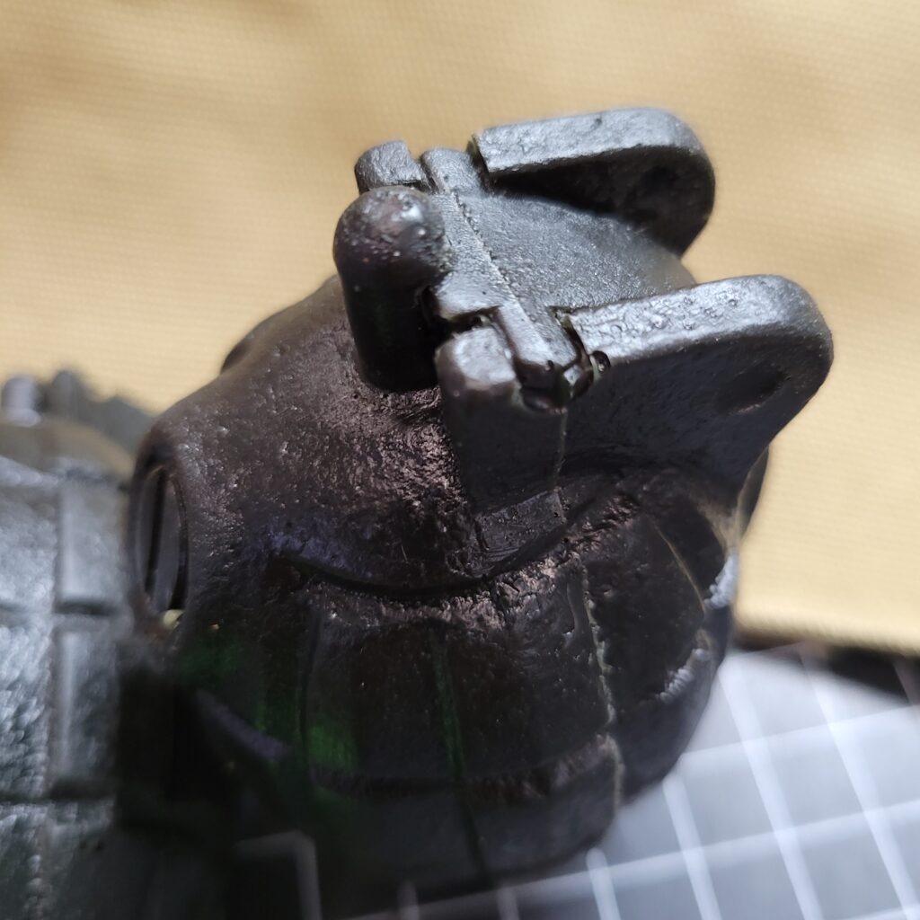 British Mills Bomb Hand Grenade – Black Rubber Reproduction – SERVICE OF SUPPLY