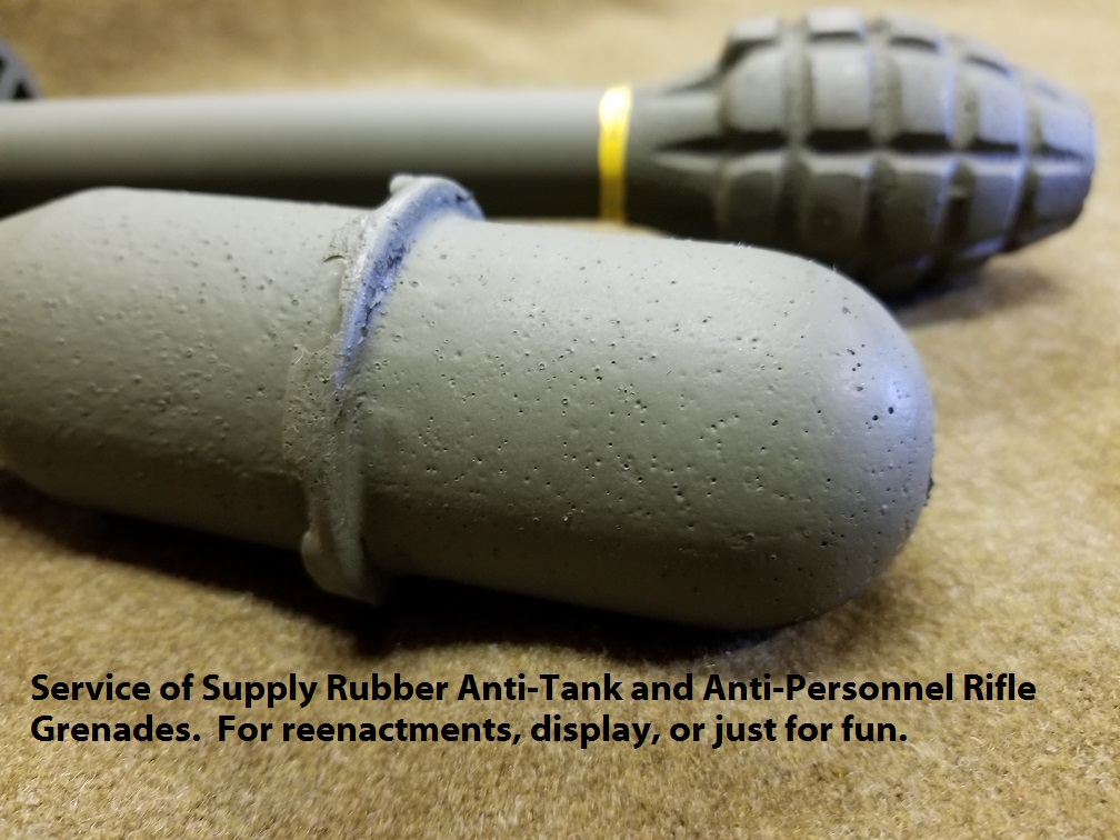 Rifle Grenades -Rubber Reproduction AT and AP – SERVICE OF SUPPLY